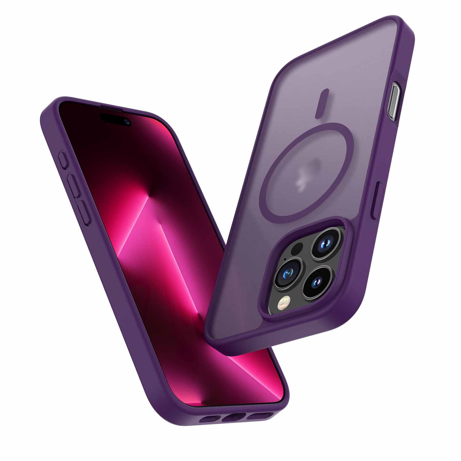 For iPhone 16 Pro Magnetic Case with MagSafe, Frosted Translucent ...
