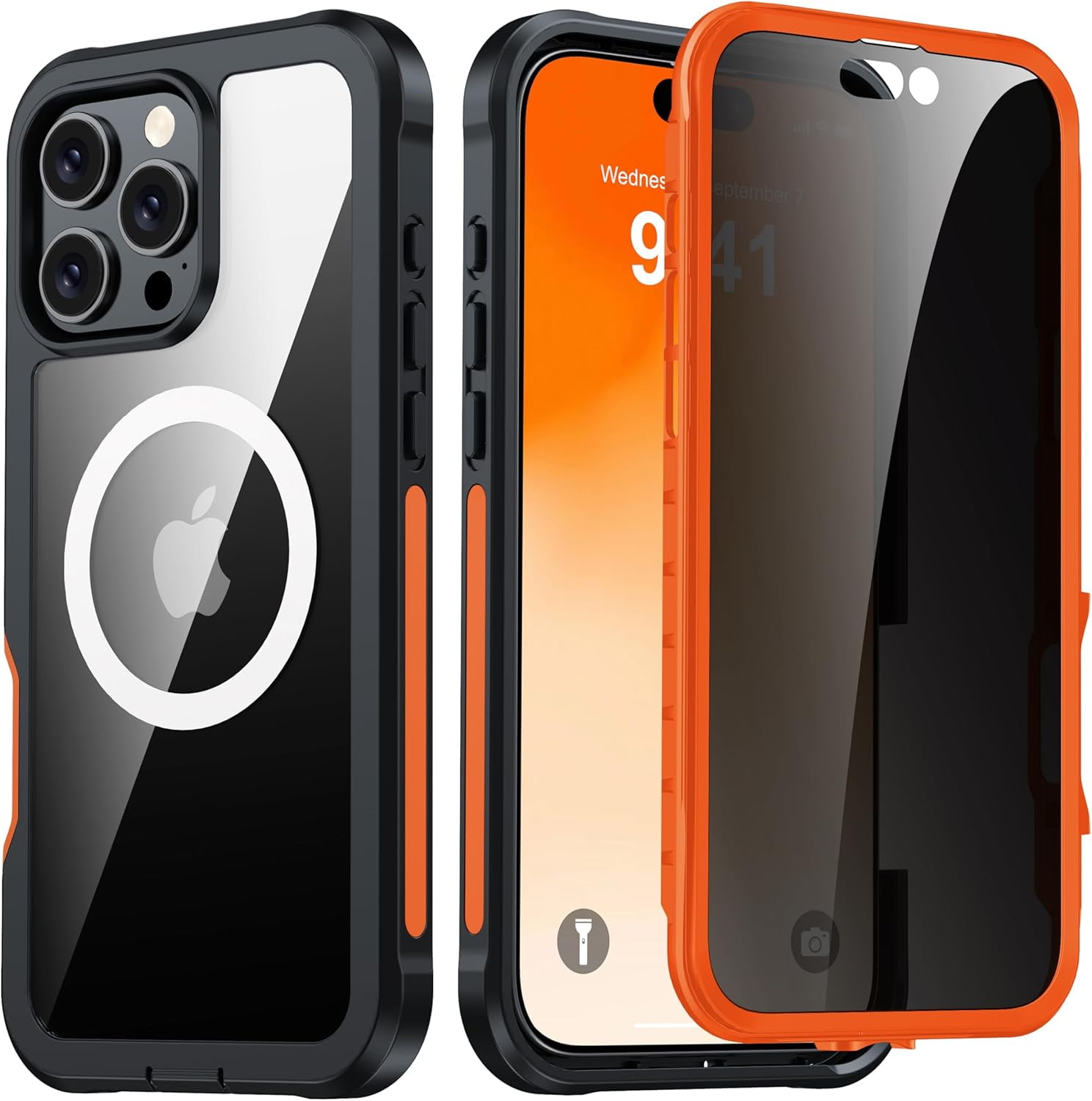 for iPhone 16 Pro Max Case, with [Built-in Privacy Screen Protector ...