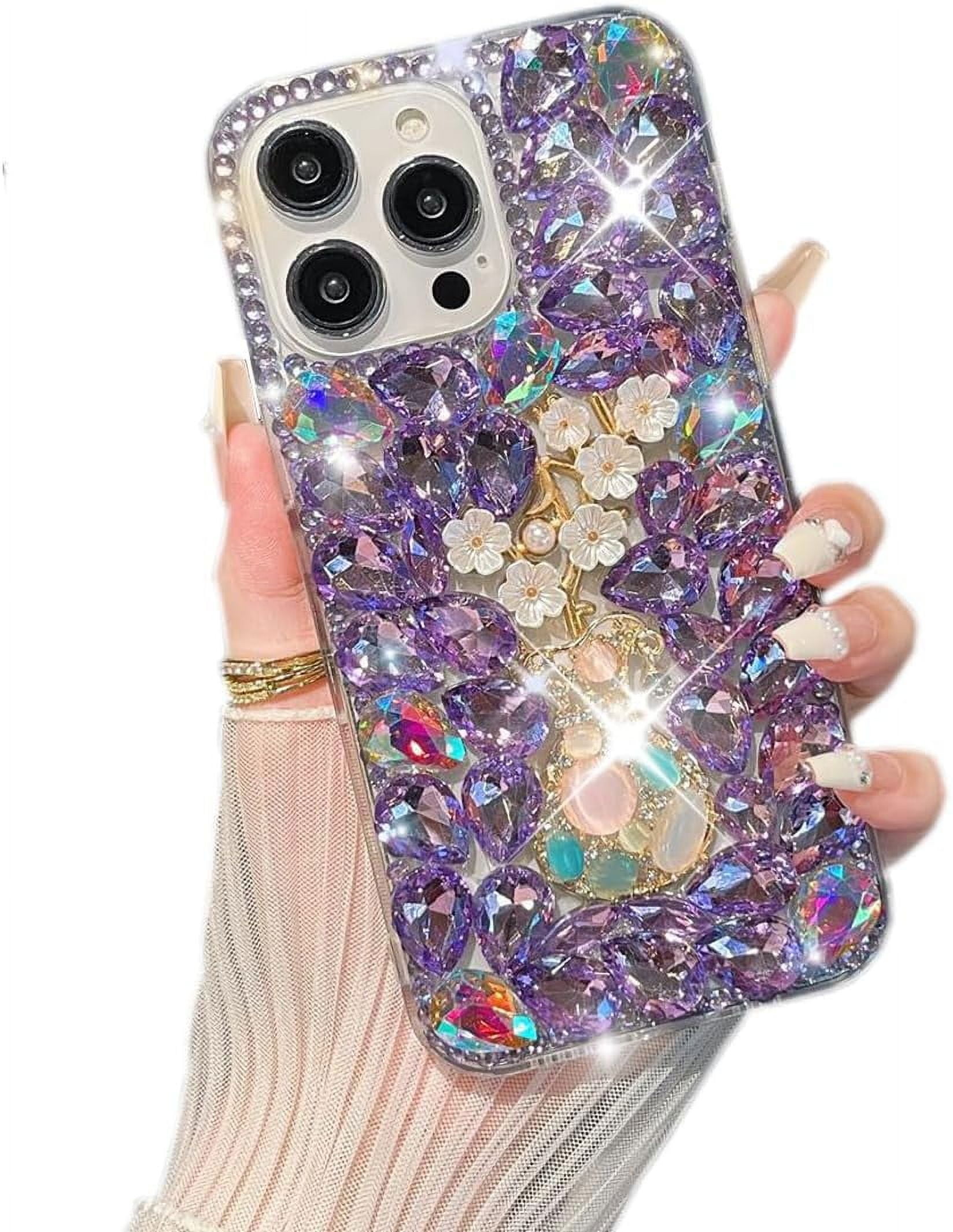 for iPhone 16 Pro Max Glitter Bling Case, Cute Luxury 3D Crystal ...