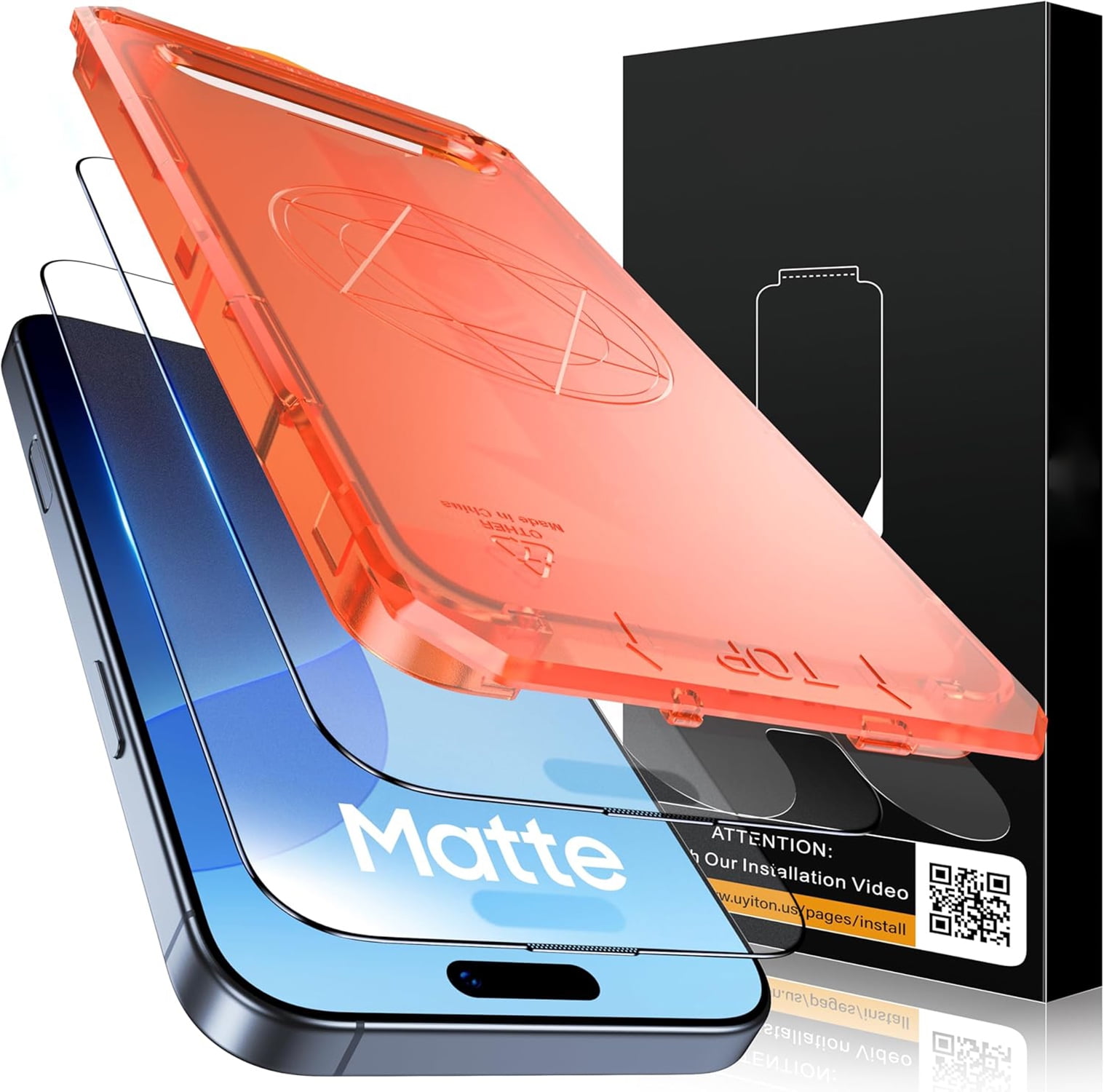 for iPhone 16 Pro Max Matte Privacy Screen Protector - Anti-Fingerprint ...