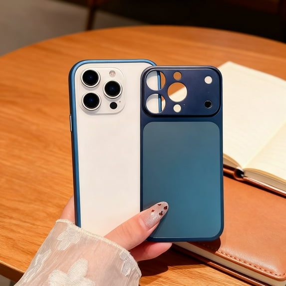 For iPhone 16 Pro Max Metal Phone Case,2-in-1 Back + Frame,Cover Shape ...