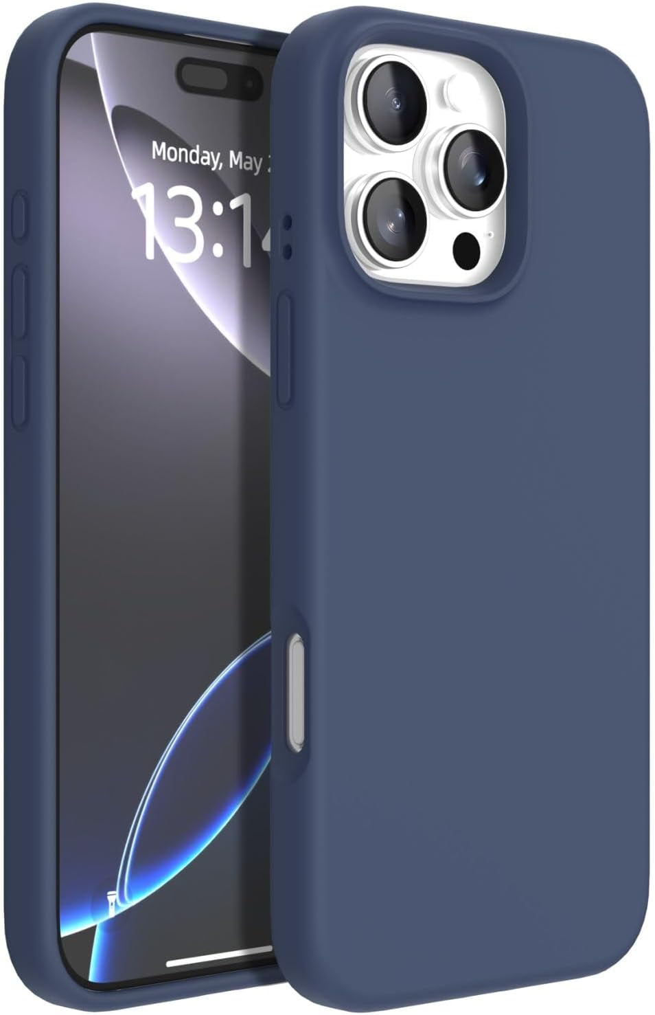 iPhone 16 Pro Max Silicone Case for Apple iPhone 16 Pro Max, Dark Blue ...