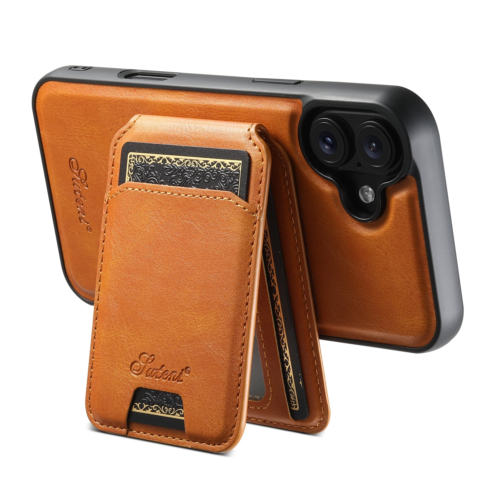 for iPhone 16 Wallet Case, iPhone 16 Case Magsafe Attached Card Holder ...