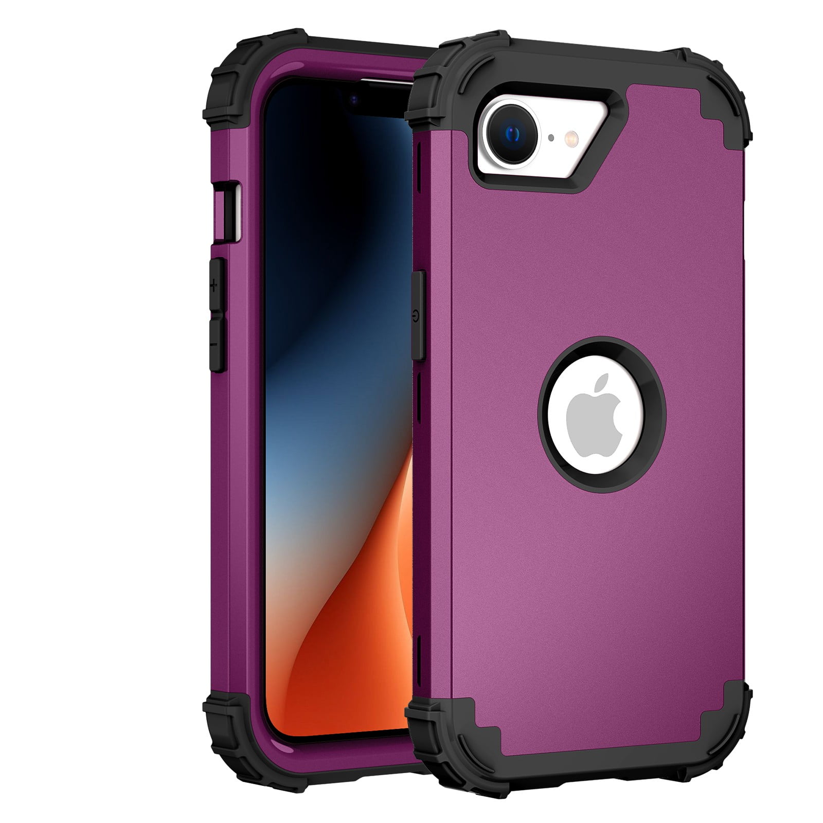 for iPhone 16e Back Case, Phone Case Heavy Duty 2 in 1 Rugged ...