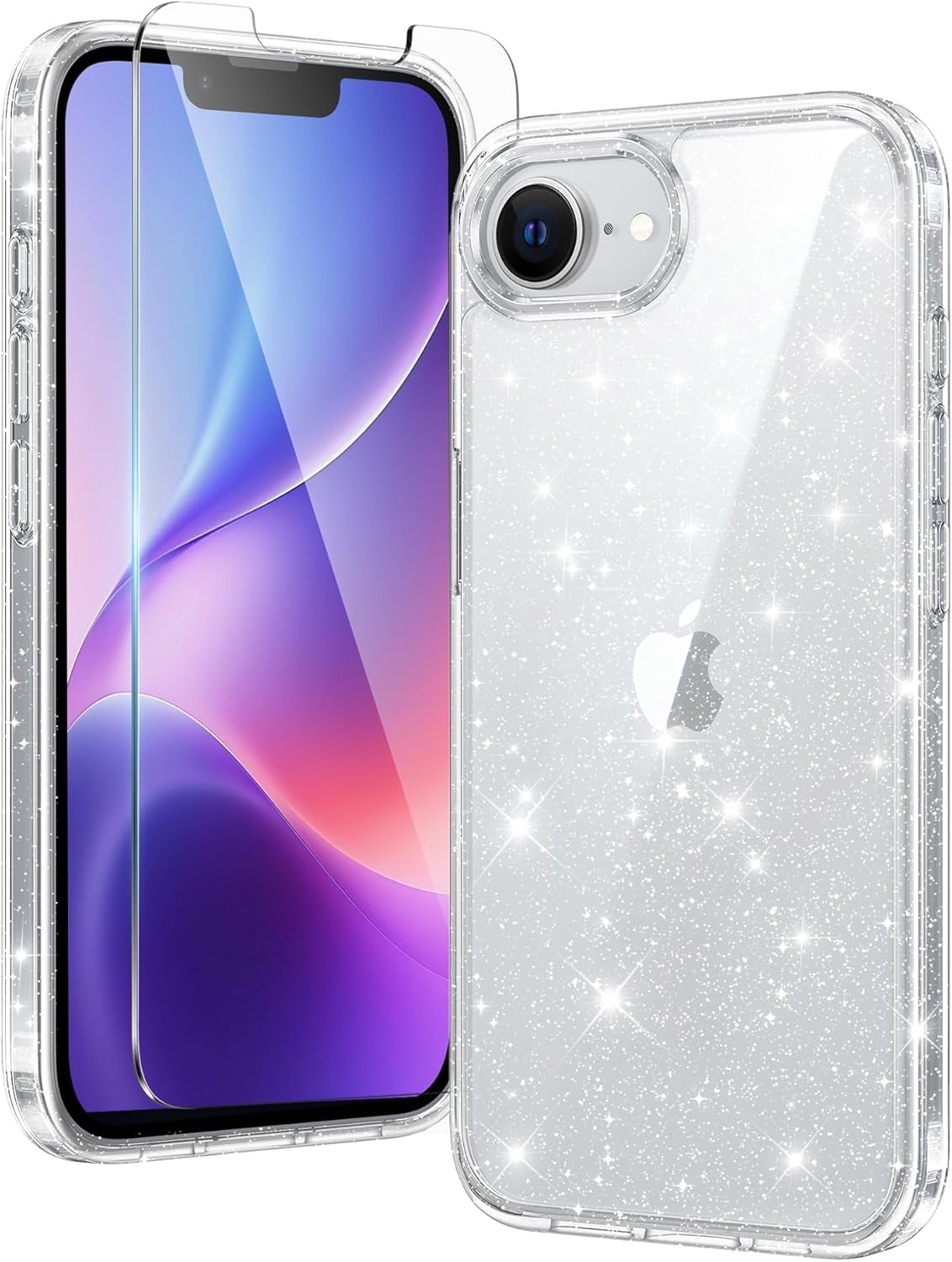 for iPhone 16e Case Glitter: for iPhone 16E 2025 Bling Sparkle Clear ...