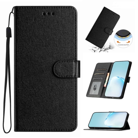 for iPhone 16e Wallet Case, Faux Leather Flip Folio Phone Cover with ...