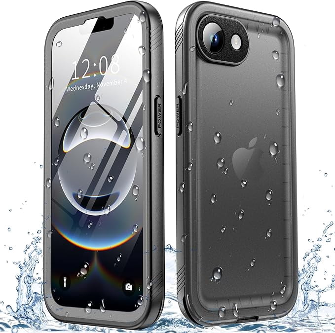 iPhone 16e Waterproof Cell Phone Case with Built-in Screen Protector ...