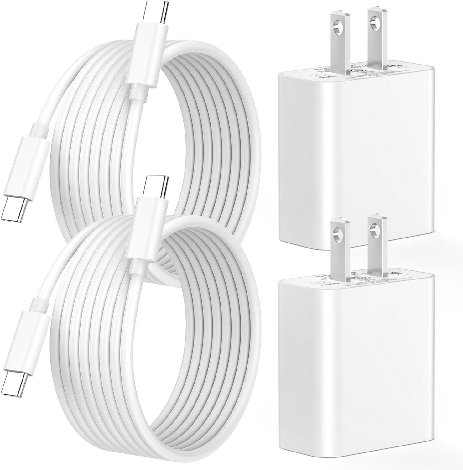 iPhone 17 16 15 Charger Fast Charging, 2 Pack PD 20W USB C Wall Charger ...