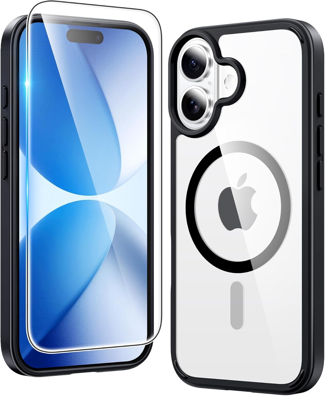 for iPhone 17 Case Clear: Magnetic Transparent Phone Cases with Screen ...