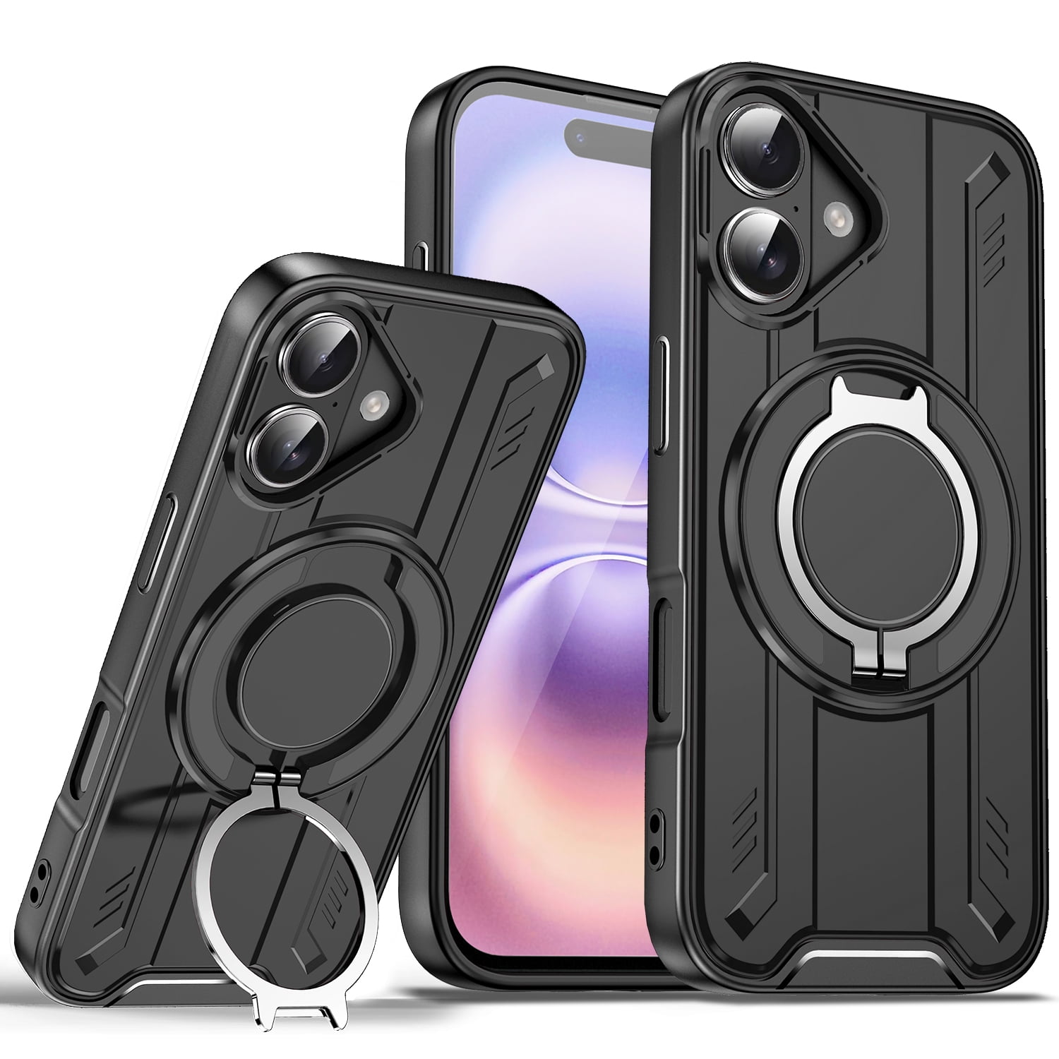 For iPhone 17 Case [Compatible with MagSafe] 360°Rotatable Magnetic ...