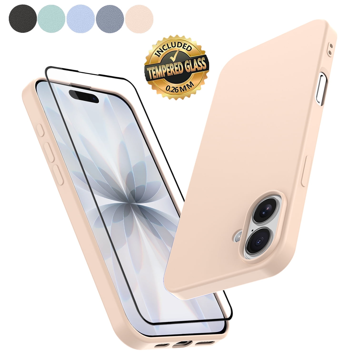 For iPhone 17 Case with Screen Protector, Tekcoo Liquid Silicone ...