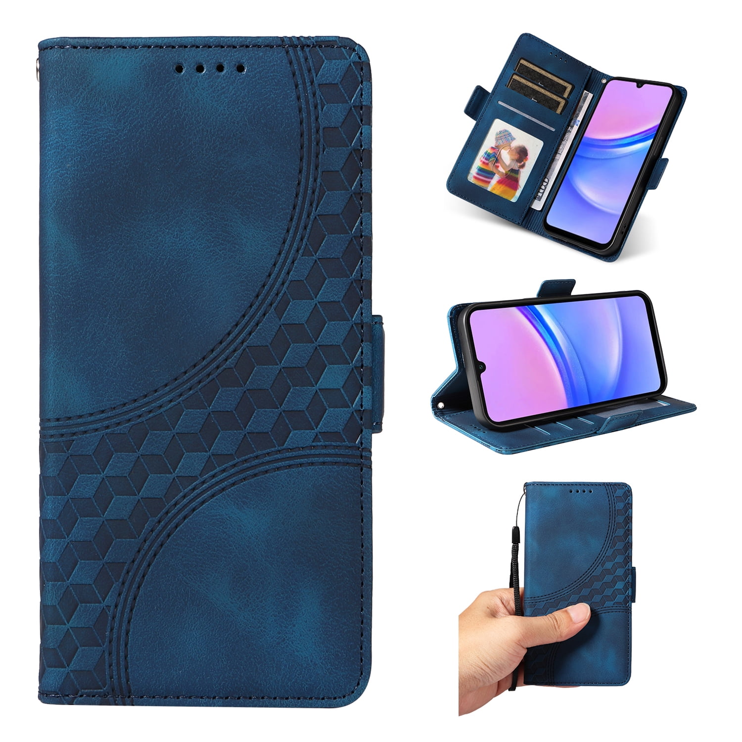 for iPhone 17 Case Wallet, Flip Folio Cover with Embossed PU Leather ...