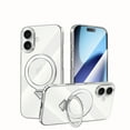 For iPhone 17 Magnetic Phone Case,Built-in Ring Kickstand,Compatible ...