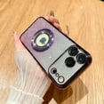 For iPhone 17 Phone Case,Built-in Lens Protector,Gradient Glitter Back ...