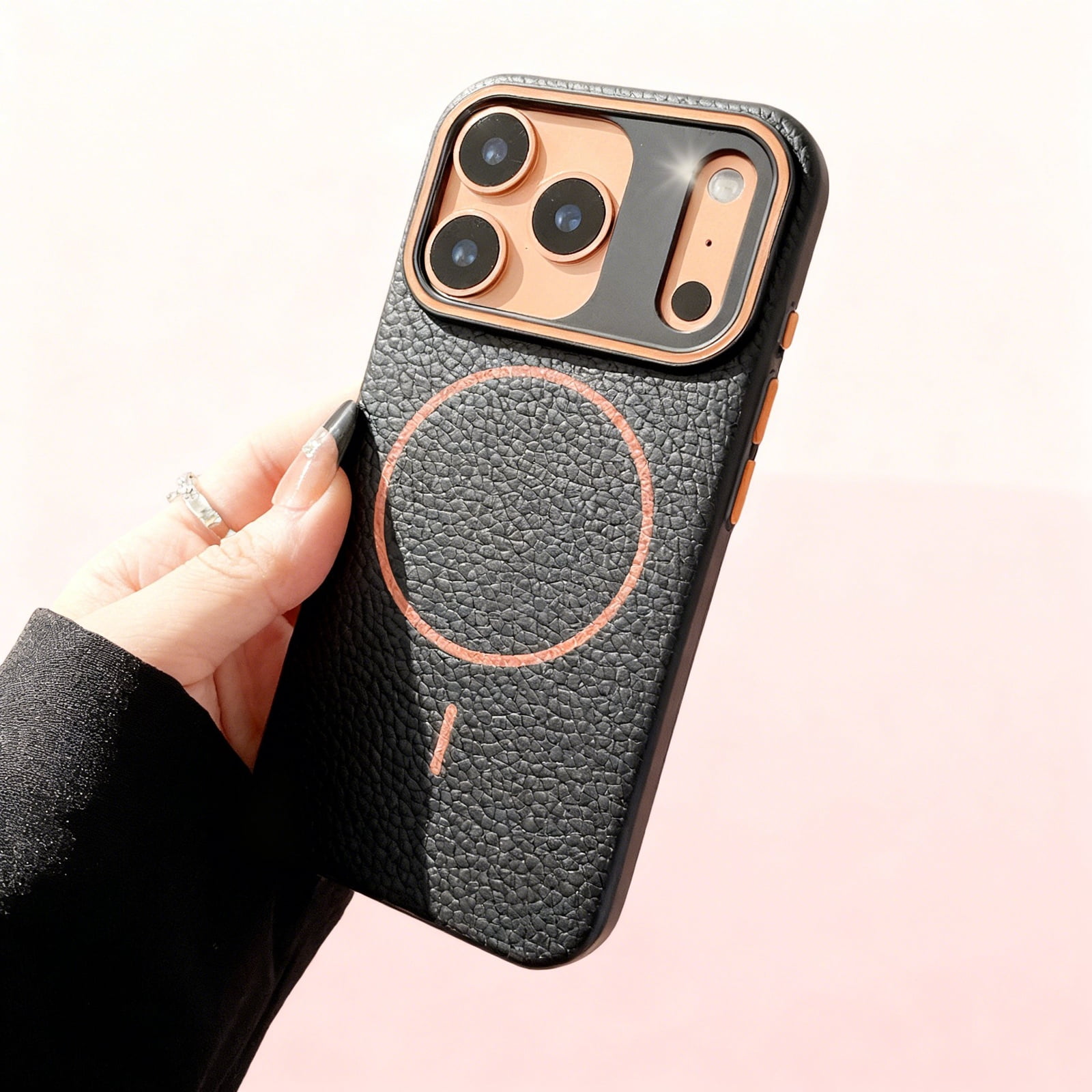 For iPhone 17 Phone Case,Compatible With Wireless Charging,Lychee ...