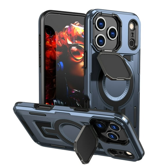 for iPhone 17 Pro Max Case with Metal Camera Cover Bracket, [Compatible ...