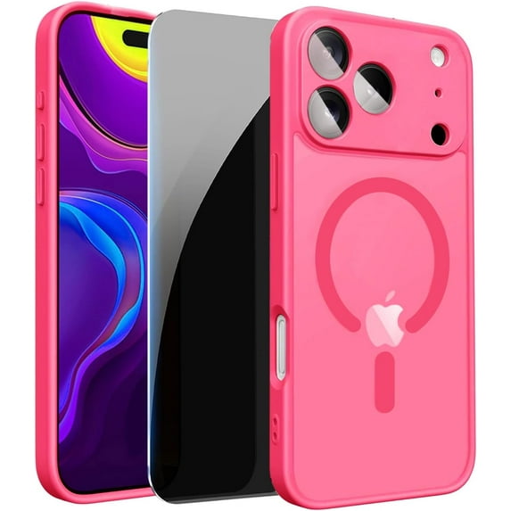for iPhone 17 Pro Max Case with Privacy Screen Protectors & Full Camera ...