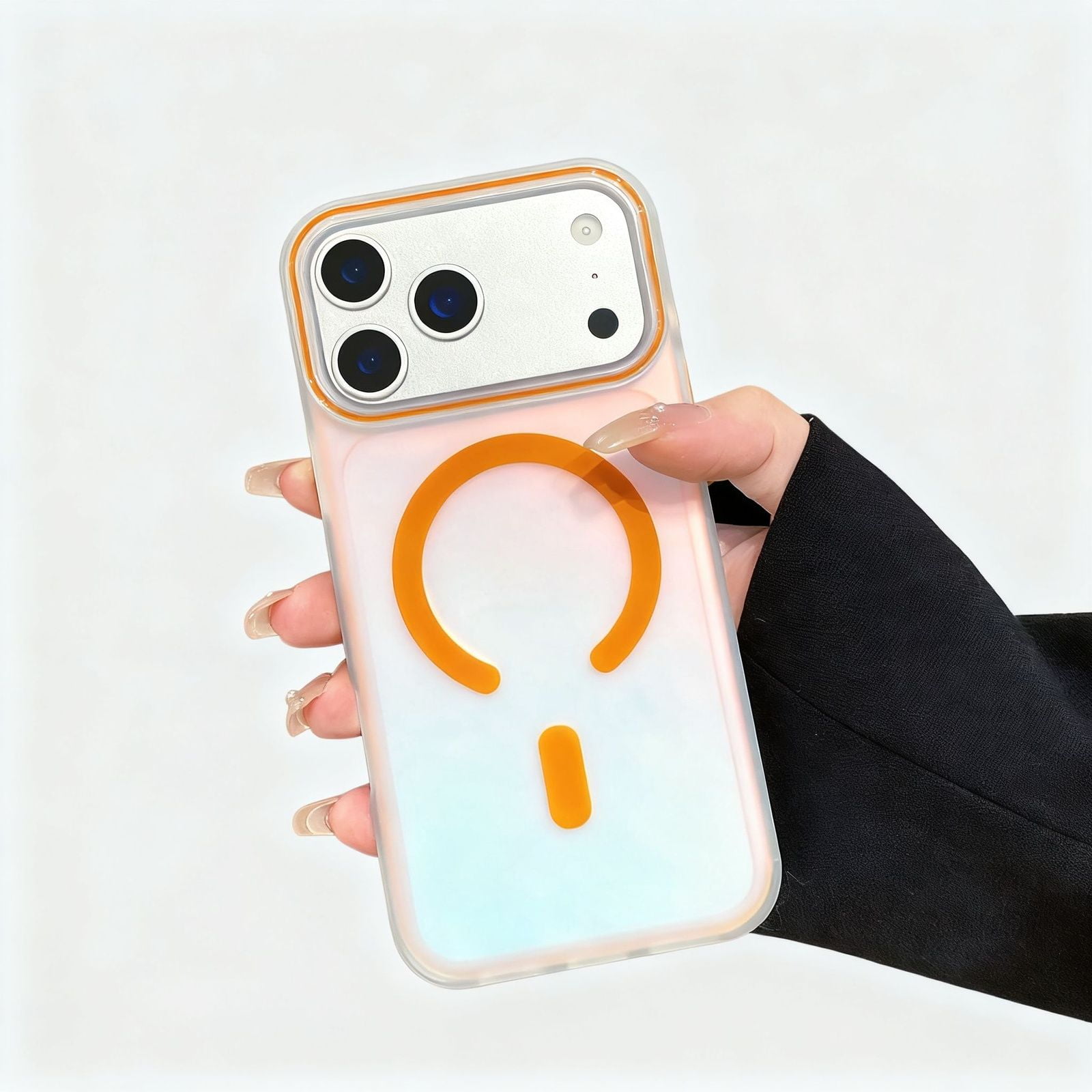 For iPhone 17 Pro Max Phone Case,Discolored Dazzling Back Design ...