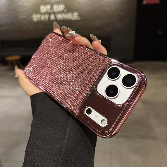 For iPhone 17 Pro Max Phone Case,Luxury Bling Sparkle Diamond Back ...