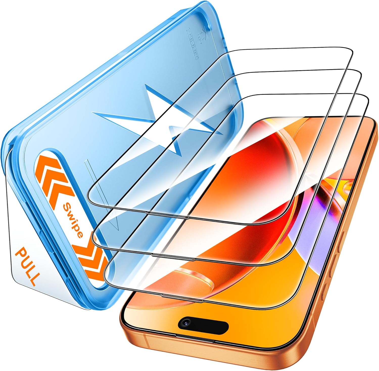 for iPhone 17 Pro Max Screen Protector 3 Pack 9H+ Tempered Glass ...