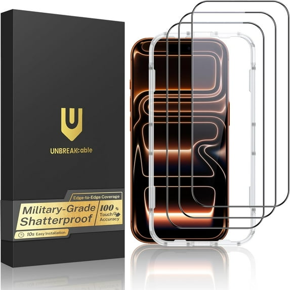 for iPhone 17 Pro Max Screen Protector, 3-Pack Full Coverage Tempered ...