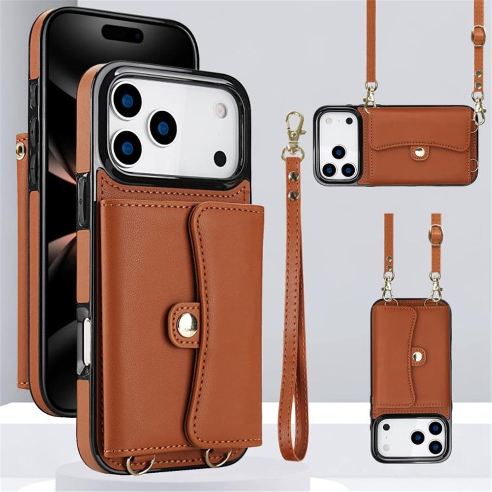 For iPhone 17 Pro RFID Blocking Protective Purse Wallet Case Magnetic ...