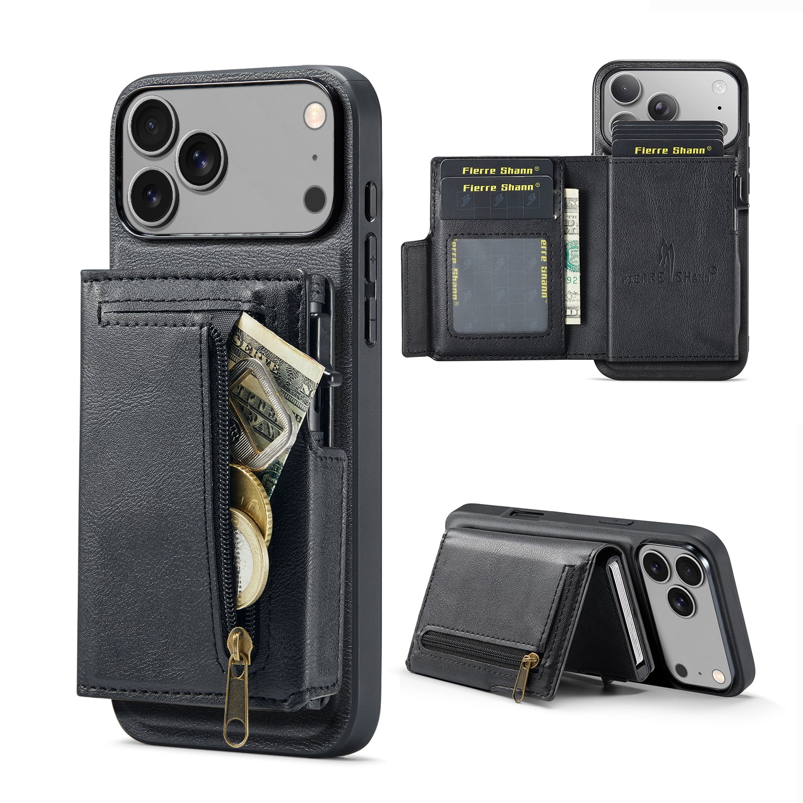 for iPhone 17 Pro Wallet Case, 2-in-1 Detachable RFID Blocking Card ...