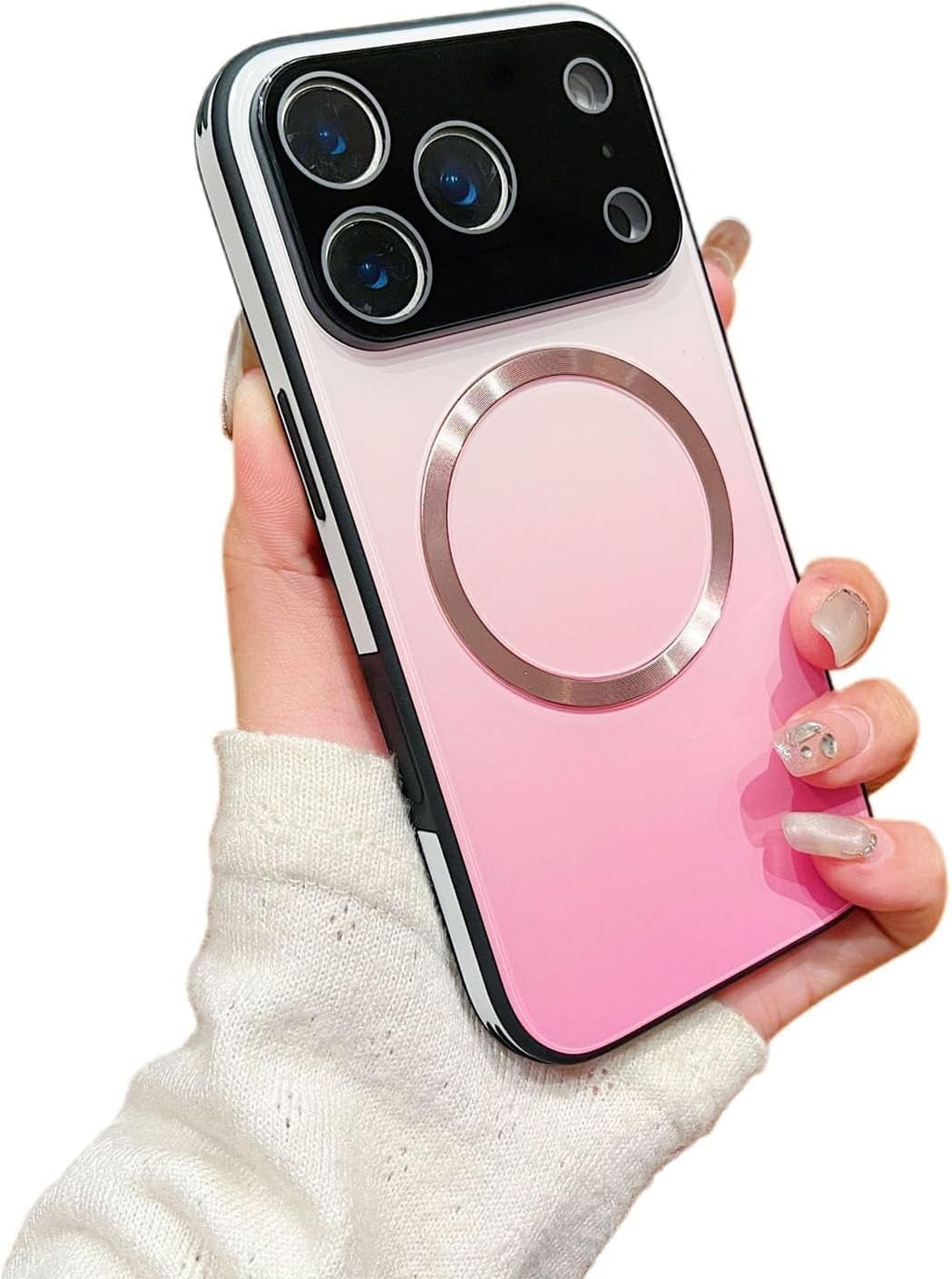 for iPhone 17 Promax Gradient Glass-Gloss Case with Magnetic Magsafe ...