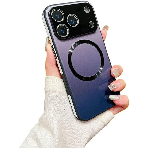 for iPhone 17 Promax Gradient Glass-Gloss Case with Magnetic Magsafe ...