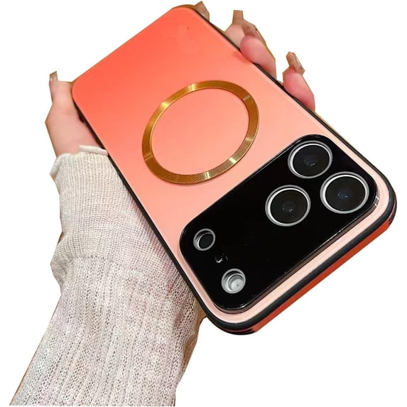 for iPhone 17 Promax Gradient Glass-Gloss Case with Magnetic Magsafe ...