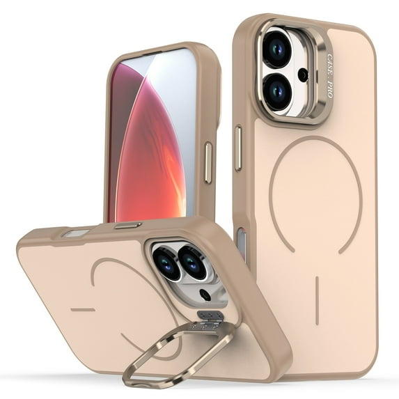 for iPhone 17 Rugged Case, Built-in Adjustable Camera Cover Kickstand ...