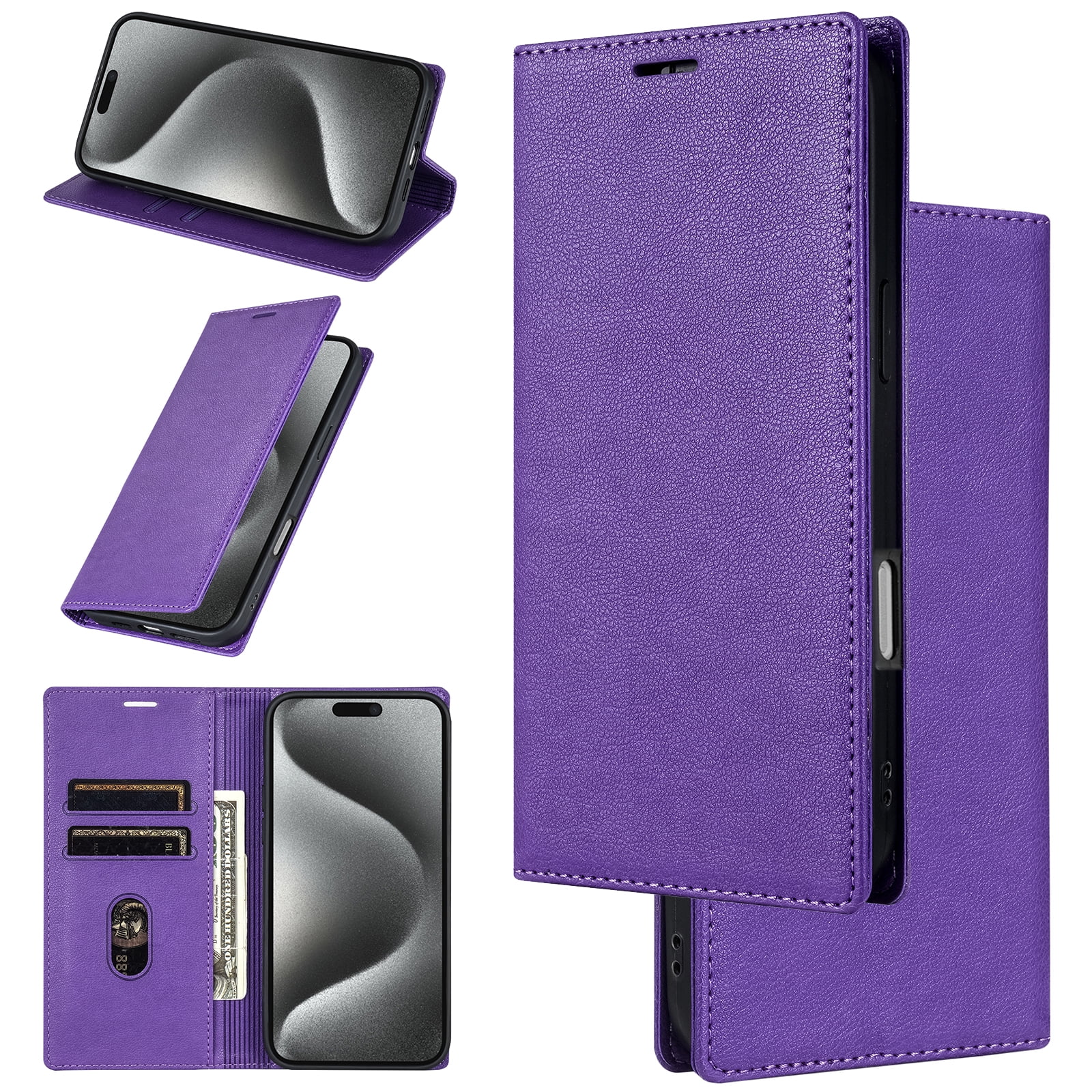 for iPhone 17 Wallet Case with Credit Card Holder & Cash Pocket, Luxury ...