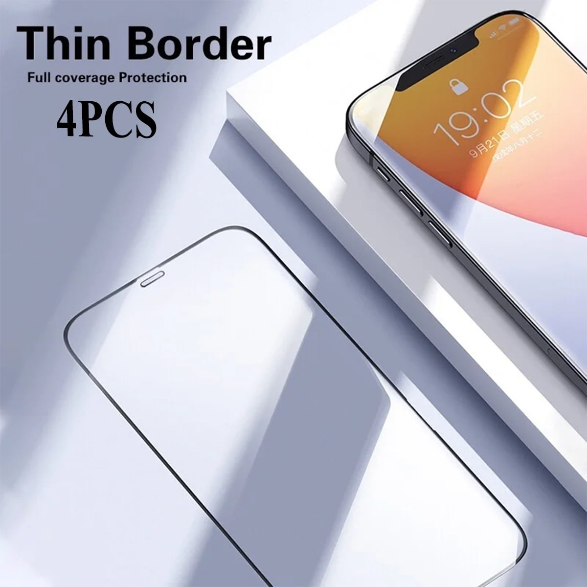 iPhone 6-15 Pro Max Screen Protectors - 4 Pack 9H Tempered Glass with ...