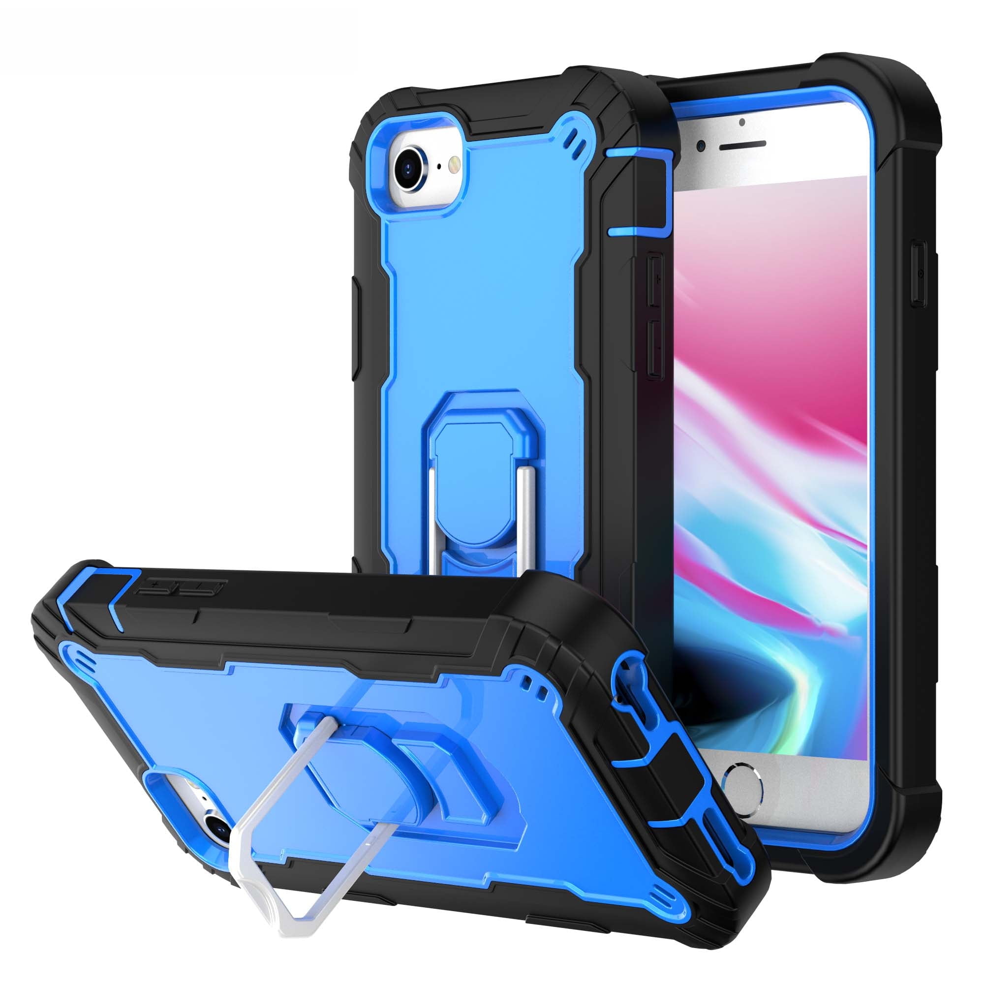 Allytech iPhone 6/7/8/SE 2020 Case, Full Body Shockproof Kickstand ...