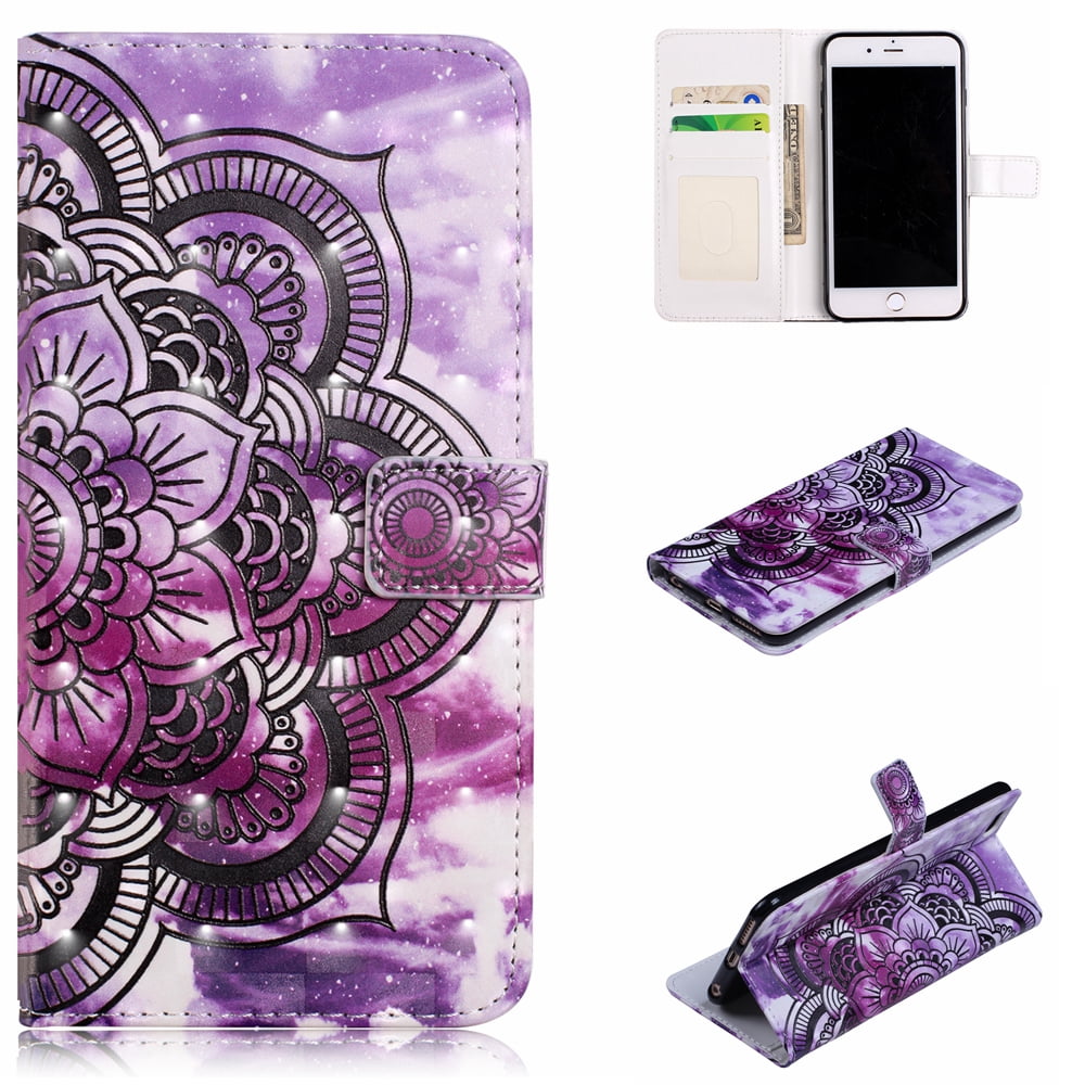 iPhone 6 Plus Case Wallet, iPhone 6S Plus Case, Allytech 3D Emboss ...