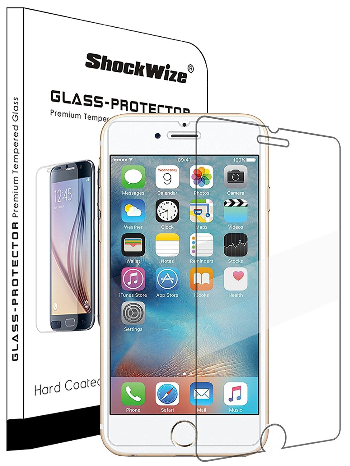 iPhone 6 Screen Protector ShockWize [Tempered Glass] .3mm Thin Premium ...