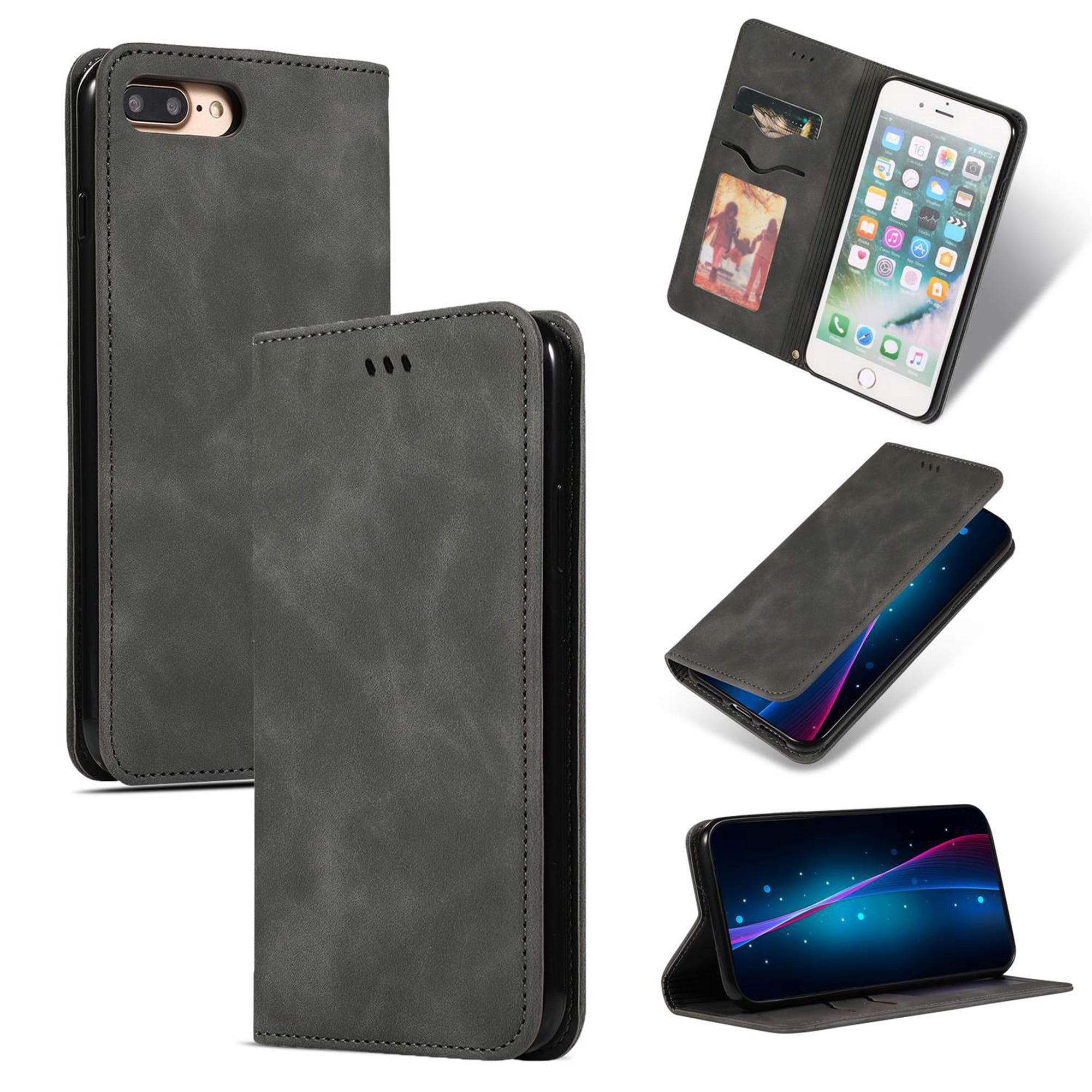 iPhone 6s Plus Case, iPhone 6 Plus Wallet Case, Dteck Smooth PU Leather ...