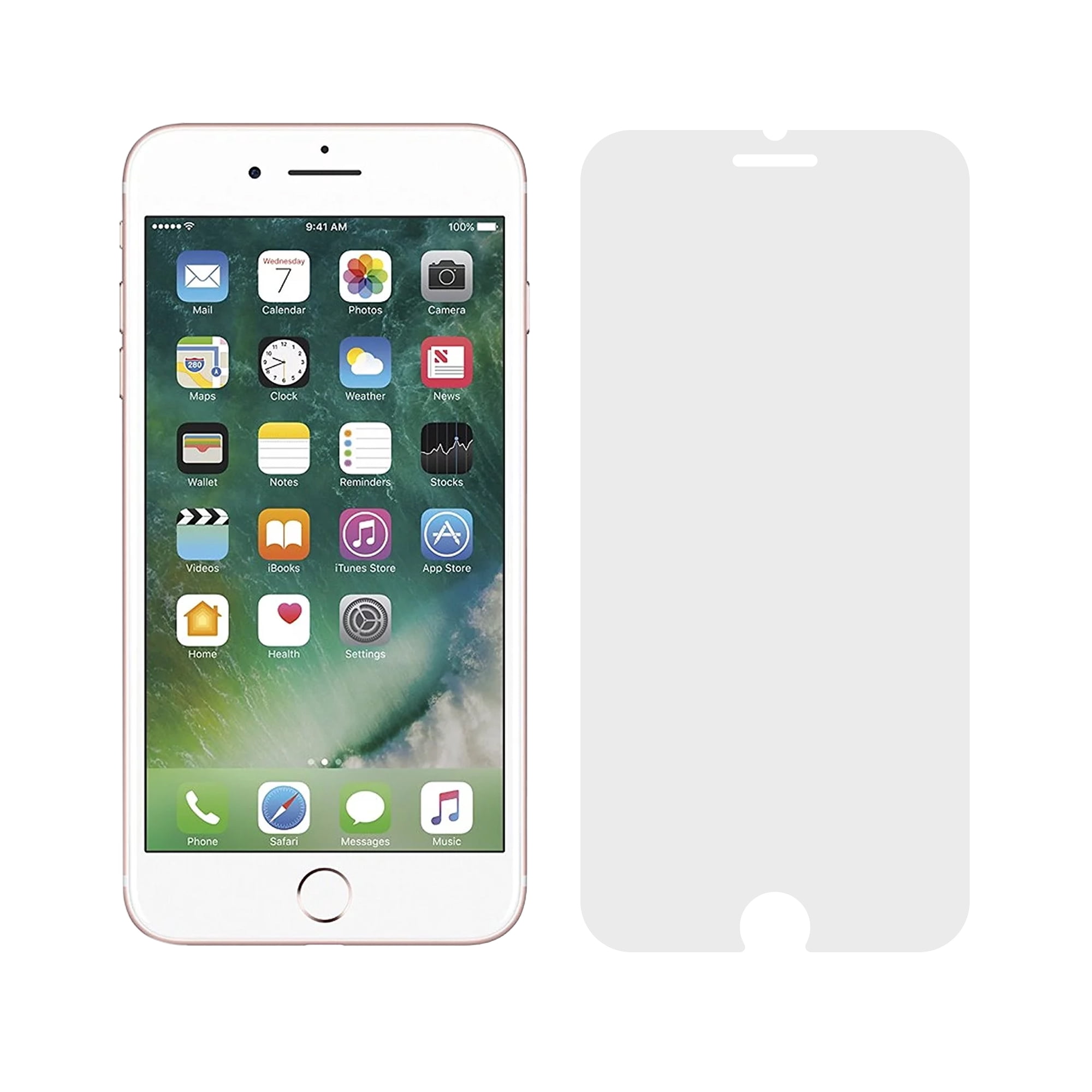 iPhone 7+ /8+ Screen Protector - 1 Pack, Clear Tempered Glass - Walmart.com