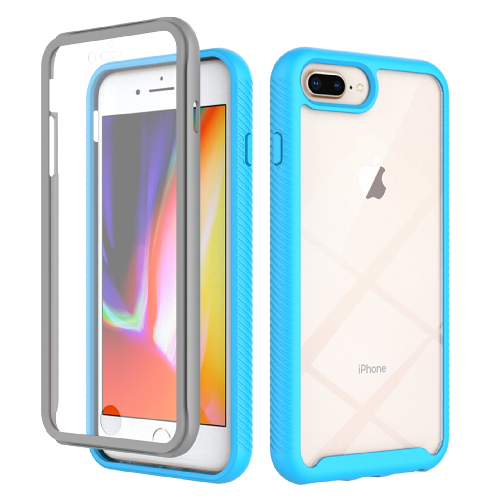 iPhone 7 Plus/8 Plus Case with Built in Screen Protector,Dteck Full ...
