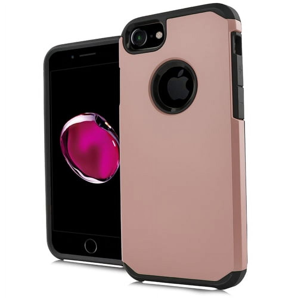 iPhone 8 Case, STARSHOP Drop Protection Dual Layers Phone Cover - Rose ...