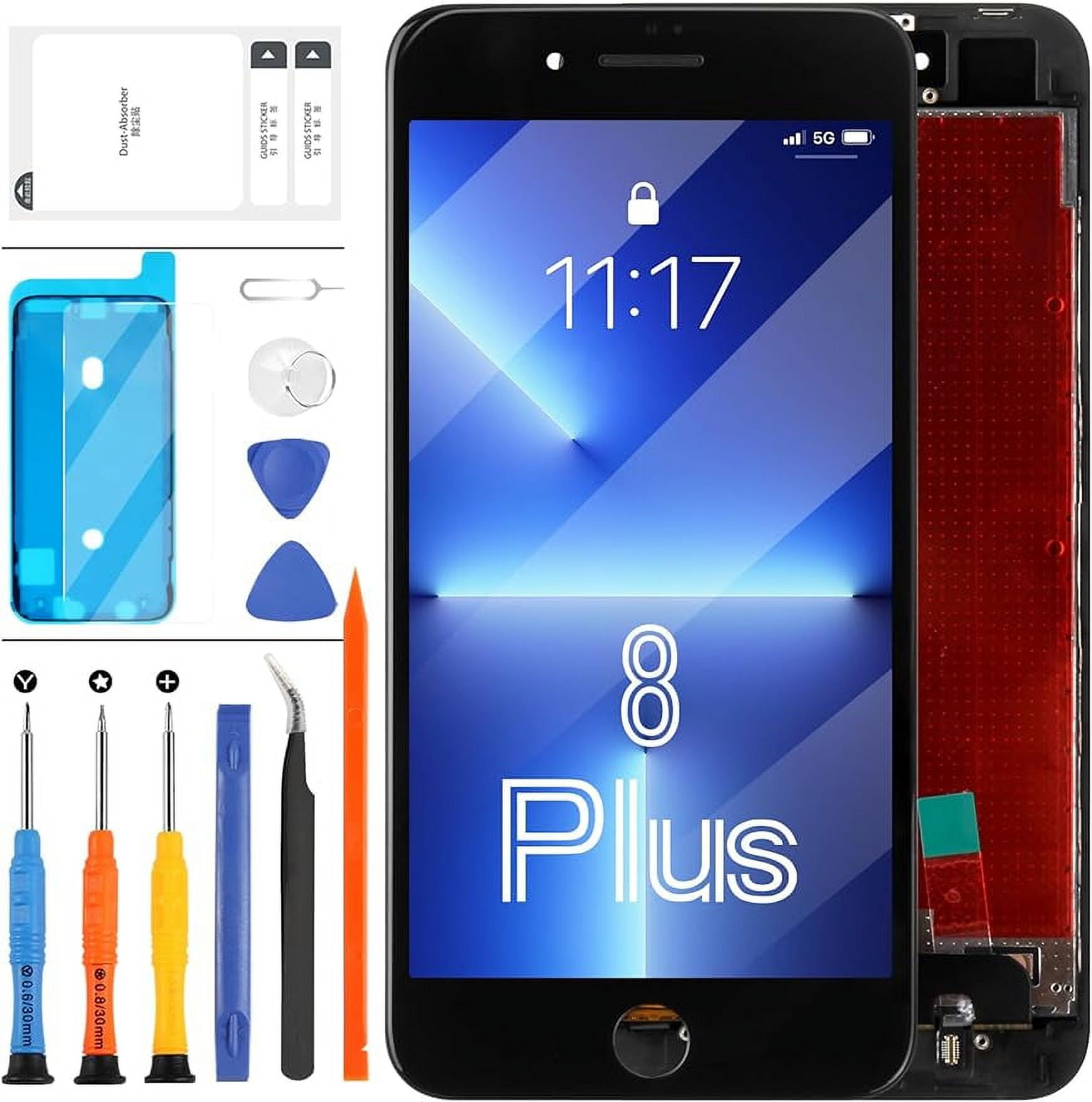 for iPhone 8 Plus Screen Replacement Black 5.5 Inch Full Assembly for ...
