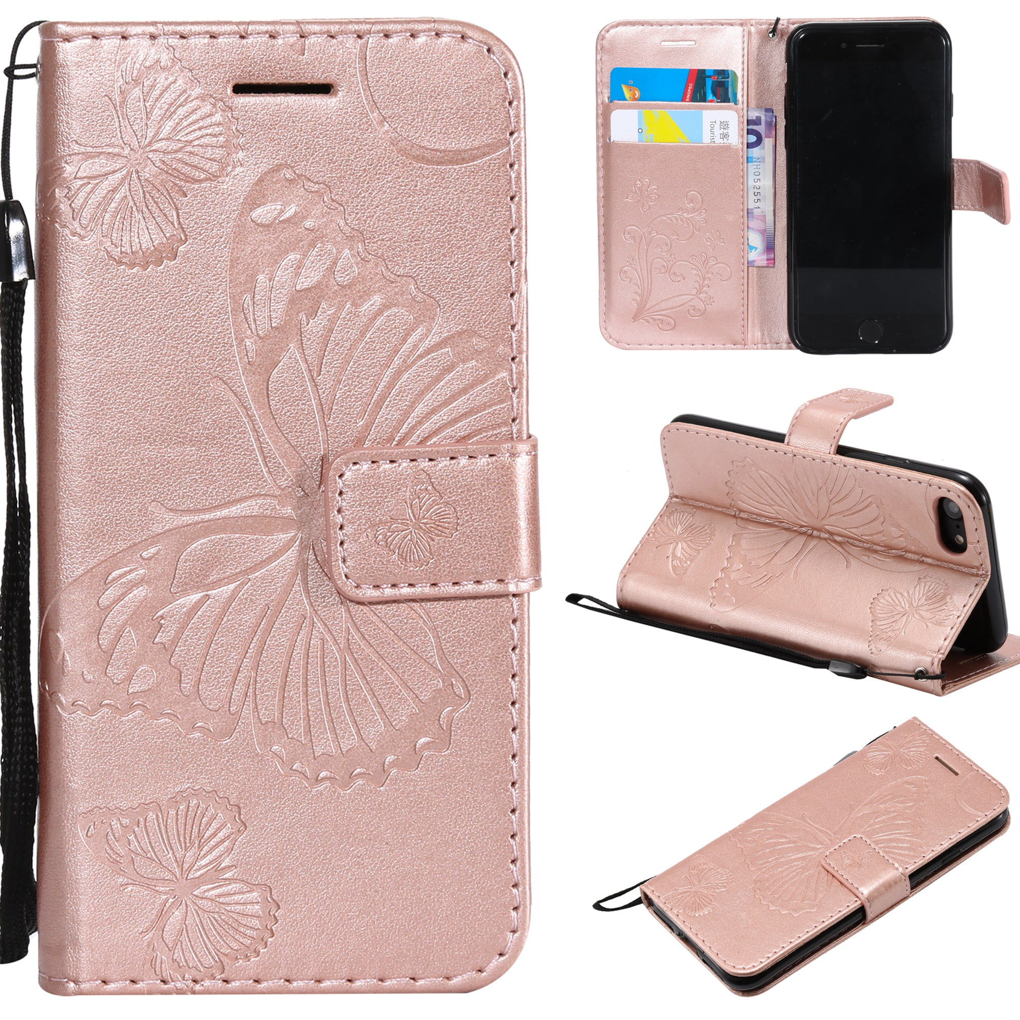 iPhone 8 Wallet Case, iPhone 7 Pattern Case, Dteck Embossed Big ...