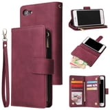 iPhone 8 Wallet Case, iPhone 7 Case, Dteck Soft Leather Zipper Wallet ...
