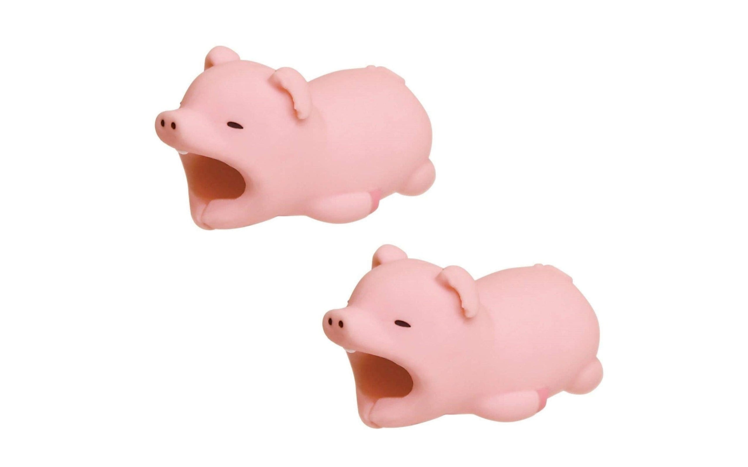 iPhone & Android Lightning Cable Protectors Animal Biters - 2 pack Pigs ...