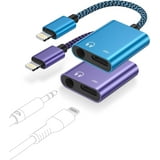 iPhone Aux Adapter, 2 in 1 Dual Lightning to 3.5mm Audio Jack & Charger ...