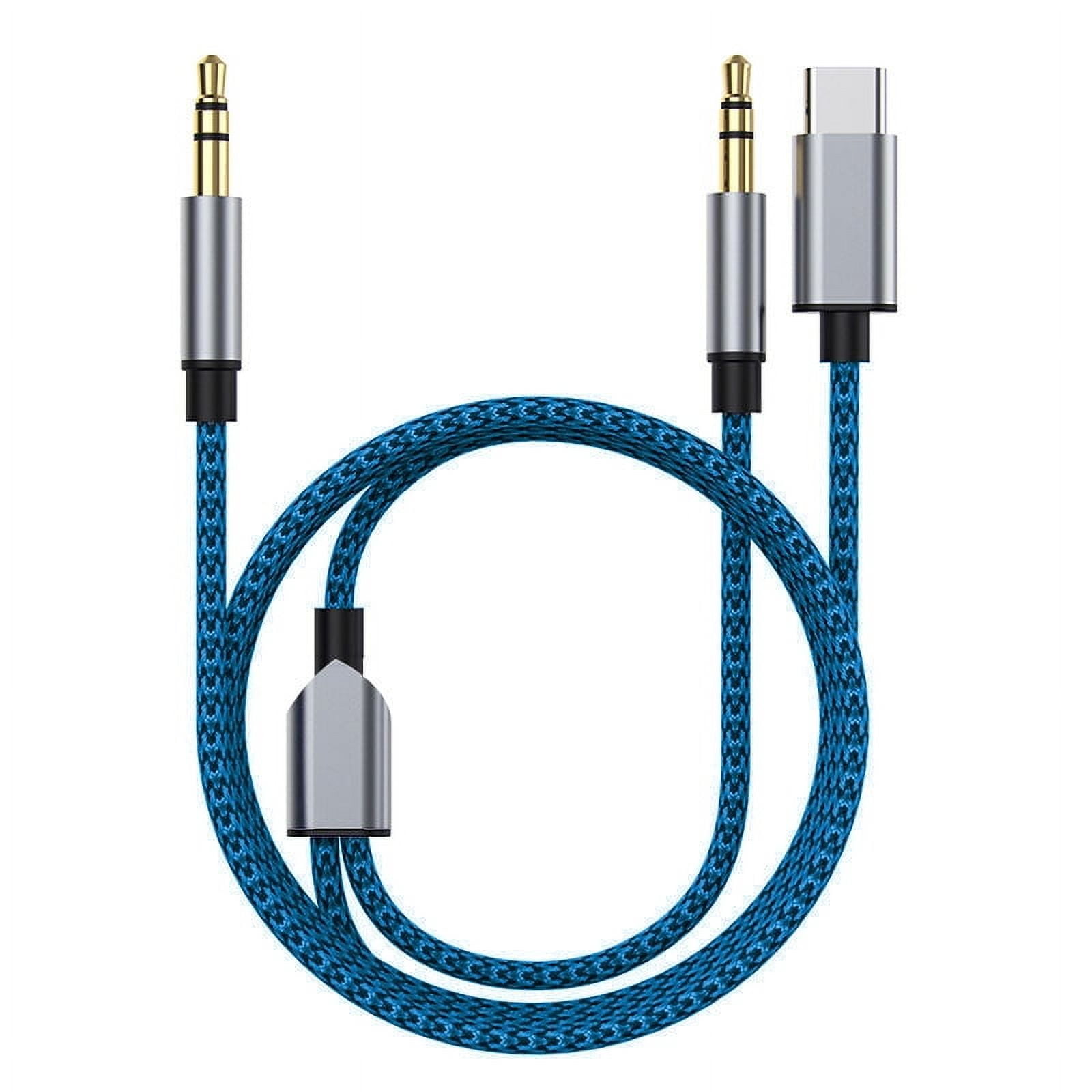 iPhone Aux Cord,Dradgey Type-C 2-in-1 Connection Cable Car AUX Audio ...