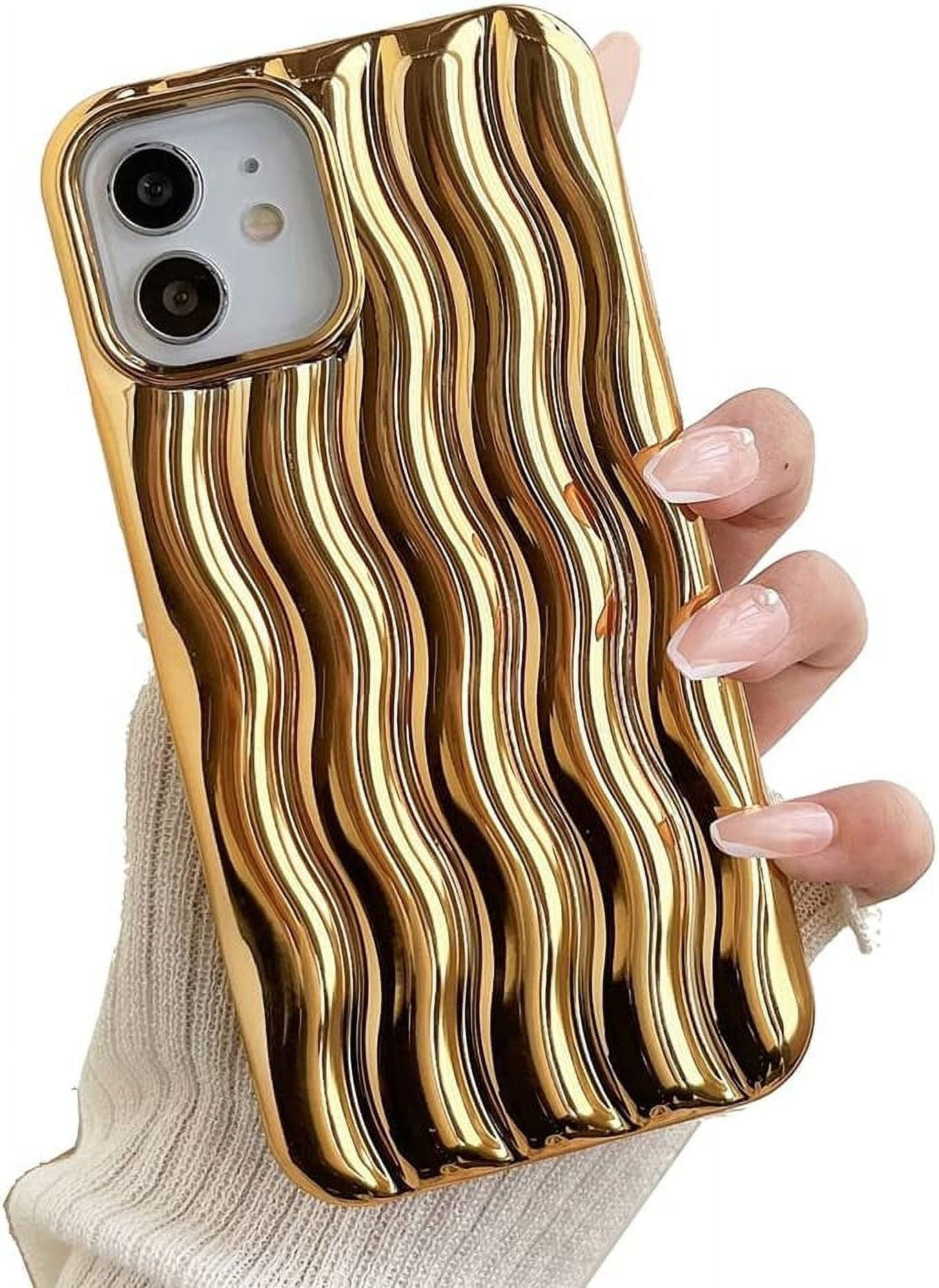 for iPhone Case Cute 3D Wave Shape Curly Frame Edge Design Soft ...
