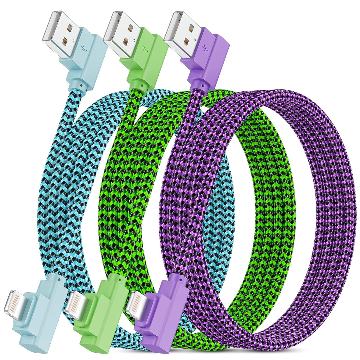 iPhone Charger 6ft Lightning Cable [Apple MFi Certified] 3 Pack 90 ...