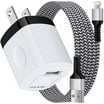 iPhone Charger,Charger Block with 3Pack Lightning Cables 6ft Charging ...