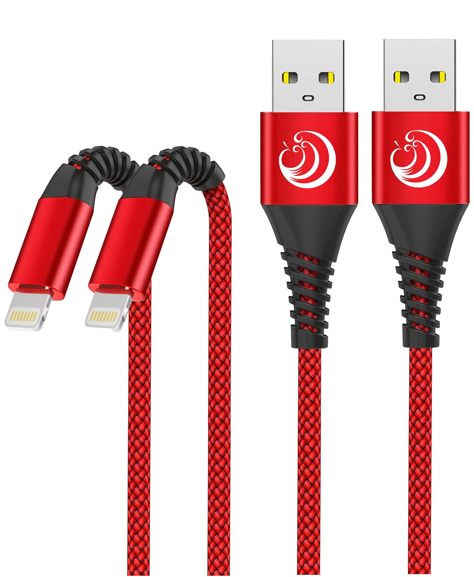 iPhone Charger Cable 2-Pack Lightning Cable 6FT MFi Certified Fast ...